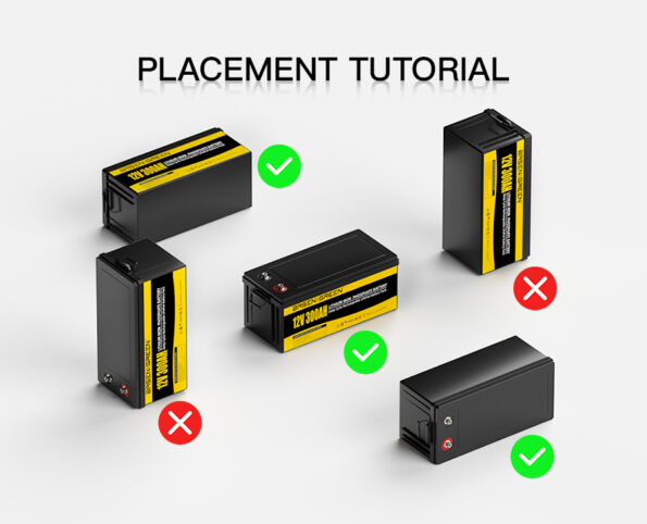 12V 300AH LiFePO4 Battery 150A BMS Bluetooth 4P4S