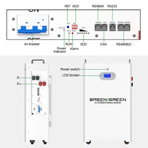 EU STOCK · 51.2V 300ah 15.36KWh Wall Mounted Battery Pack LiFePO4 ...