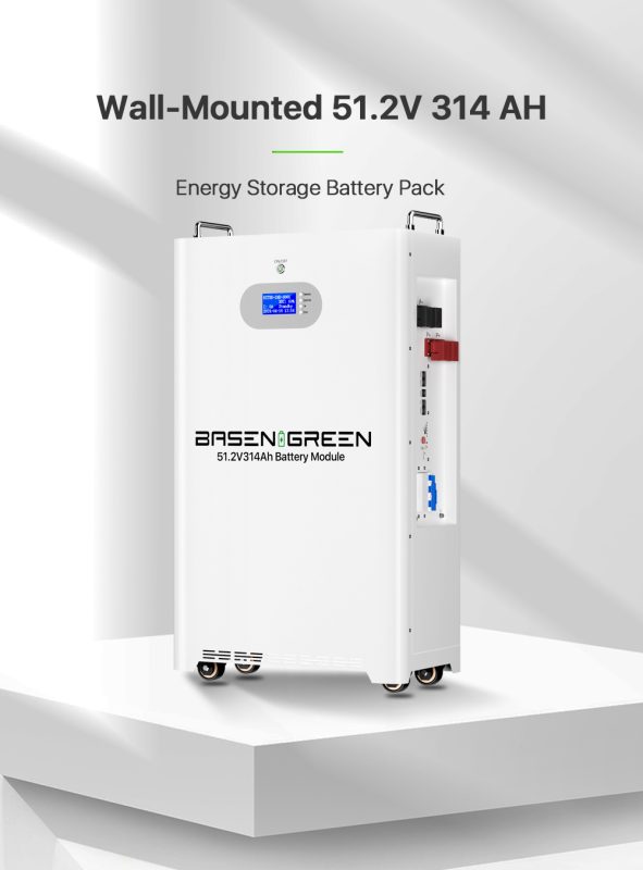 51.2V 314ah Wall Mounted 16KWh Battery Pack Touch Screen